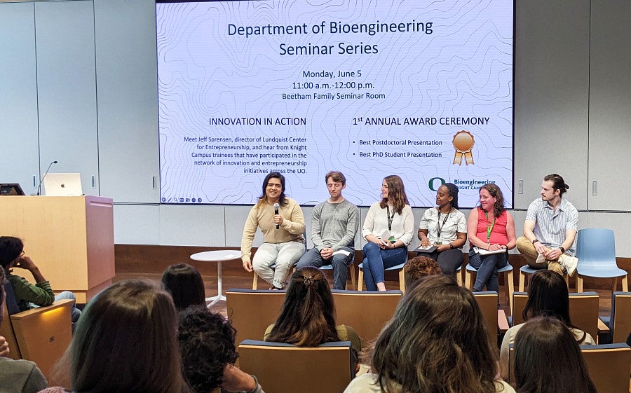 Bioengineering Seminar Series concludes spring term with awards | UO Knight Campus